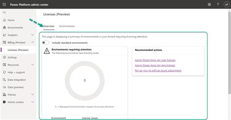 How To Enable The Licenses Preview Feature For A Power Platform
