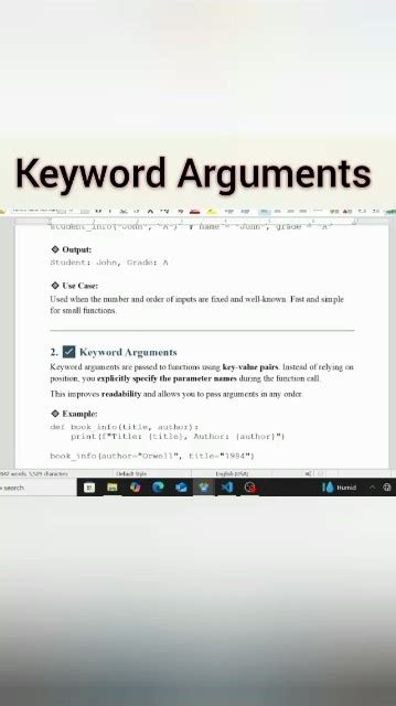 Keyword Arguments Pythonforbeginners Python Pythontutorial Pythonprojects Pythonstatus