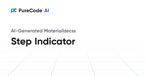 Build And Deploy Materializecss Step Indicator Quickly
