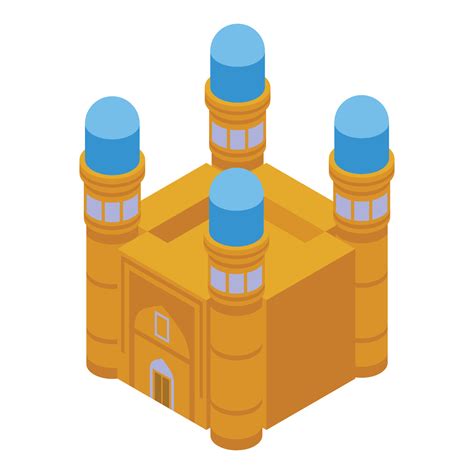 Uzbekistan Mosque Icon Isometric Vector Tashkent Architecture 16161632