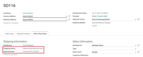 How To Configure Lead Time In Odoo 12