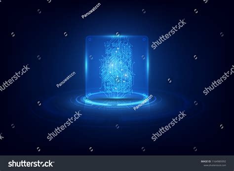Fingerprint Integrated Printed Circuit Releasing Binary Stock Vector Royalty Free 1164989392