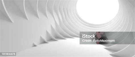 추상 아키텍처 배경입니다 화이트 원형 건물의 3d 그림 현대 기하학적 배경 화면 3d 렌더링 밝은 청색에 대한 스톡 사진 및 기타 이미지 Istock