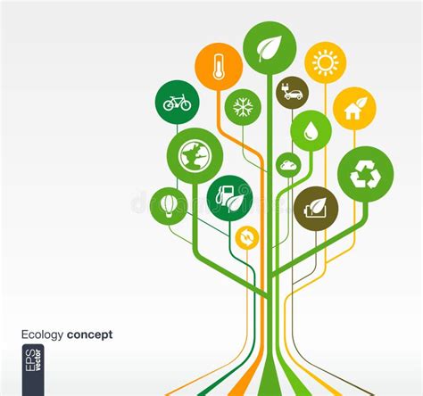 Eco дерева роста земля зеленый цвет рециркулируя концепцию
