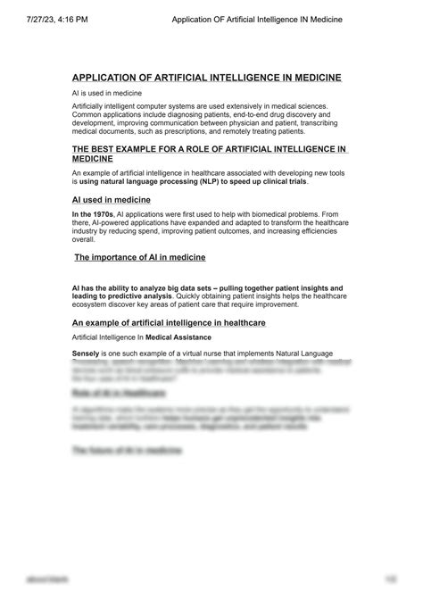 Solution Application Of Artificial Intelligence In Medicine Computer