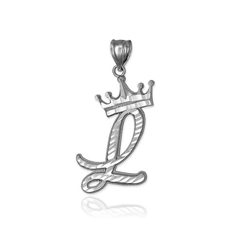 Gold Alphabet Cursive Letter L Initial Dc Pendant Necklace Yellow