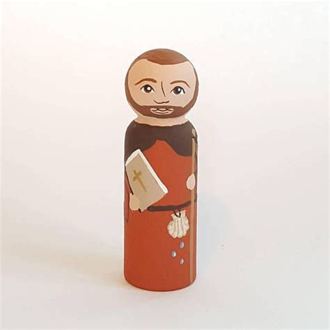St James The Greater Peg Doll Etsy Peg Dolls Wooden Dolls