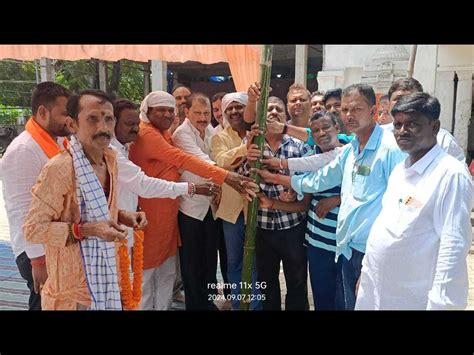 Groundbreaking Ceremony For Durga Puja By Former Mla Arvind Singh In