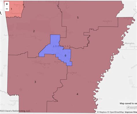 Cube Root Map Of Arkansas 6 Districts Instead Of 4 Rdavesredistricting
