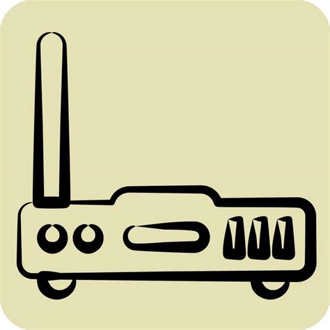 Icon Router Suitable For Computer Components Symbol Hand Drawn Style Simple Design Editable