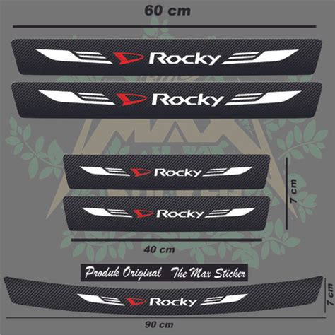 Jual STICKER KARBON SILL PLATE 3D PIJAKAN KAKI MOBIL DAIHATSU ROCKY