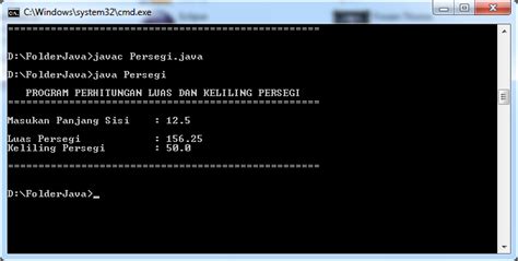 Kurniadisans Blog Contoh Program Java Perhitungan Luas Dan Keliling