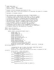 GradeCalculator Java CSCI 1301 Java Author Quincy Ngo
