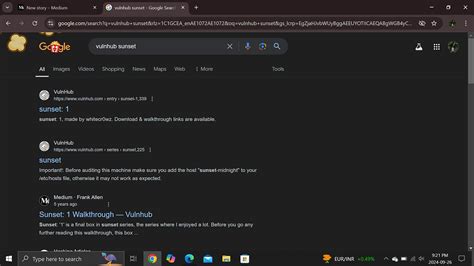 Report On Sunset Ctf Challenge Part 1 Downloading Extracting And
