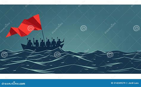 Creative Banner Depicitng Leadership Concept Stock Illustration