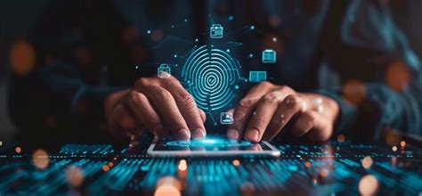 Premium Photo Futuristic Biometric Authentication Technology