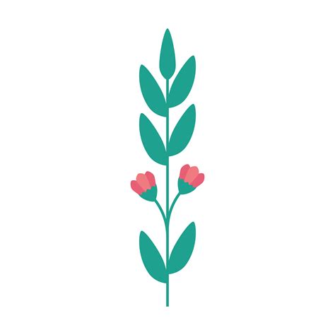 Rama Con Hojas Icono Aislado Natural Vector En Vecteezy