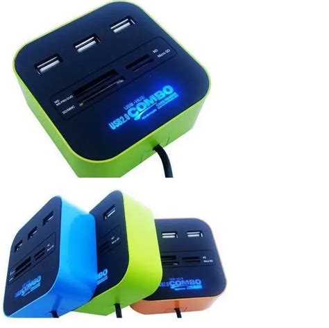 New Multifunction Mini 2 0 USB 3 Port Hub Card Reader For SD Card Micro SD M2 In USB Hubs From