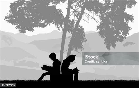 책을 가진 사람들의 실루엣입니다 아이에 대한 스톡 벡터 아트 및 기타 이미지 아이 읽기 가족 Istock