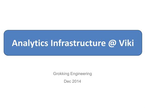 Grokking Engineering Data Analytics Infrastructure At Viki Huy