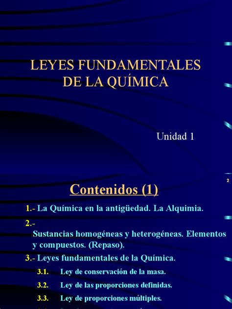 Leyes Fundamentales De La Química Química Física Ciencias Físicas