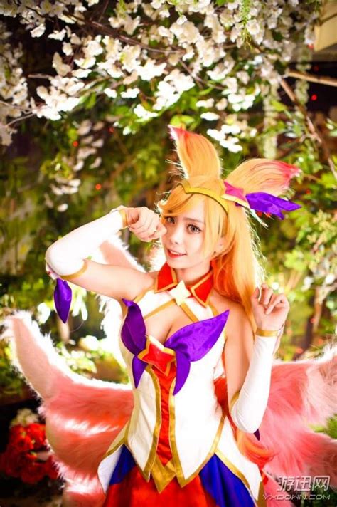 韩国美女cos《lol》星之守护者阿狸 仙气十足美若天仙新浪游戏手机新浪网