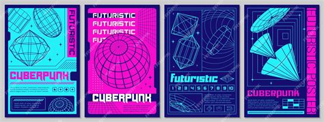 Premium Vector Grid Space Element Futuristic Poster Cyberpunk Planet Retro Hud Design