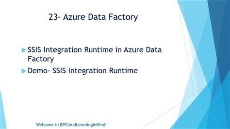 23 Azure Ssis Integration Runtime In Azure Data Factory In Hindi Youtube