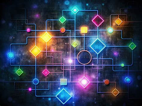 Visualizing Business Strategy A Colorful Long Exposure Flowchart Of Decisionmaking Processes