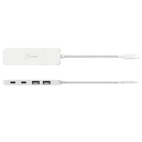 J CREATE Eco Friendly USB C To Port Type C Type A Gen Hub White IPoncomp Com