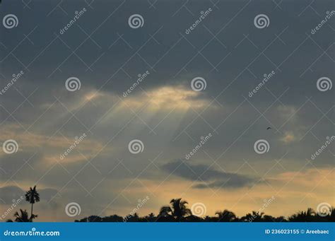 sunrise and the light passing through the clouds beautiful wallpaper