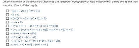 solved determine which of the following statements are