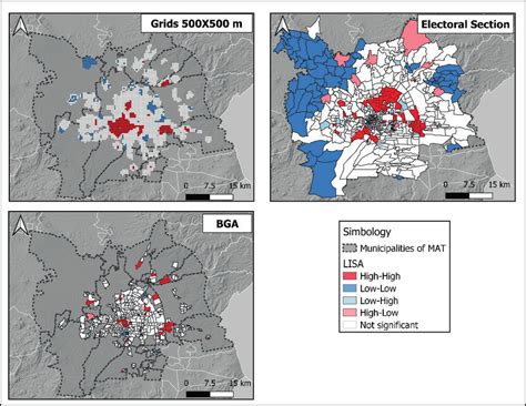 local spatial autocorrelation of retail stores in the mat in three