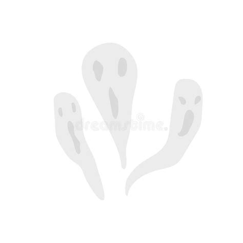 Ghost Silhouette Set Vector Illustration Eps 10 Stock Vector