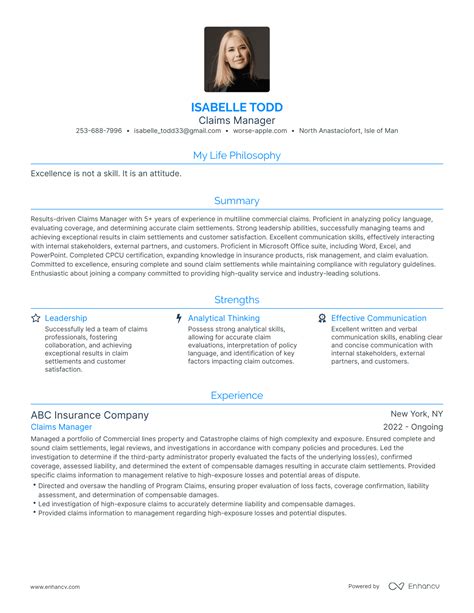 3 Successful Claims Manager Resume Examples And Writing Tips For 2024