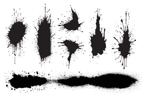 Ink Splatter Set For Design Vector Art At Vecteezy