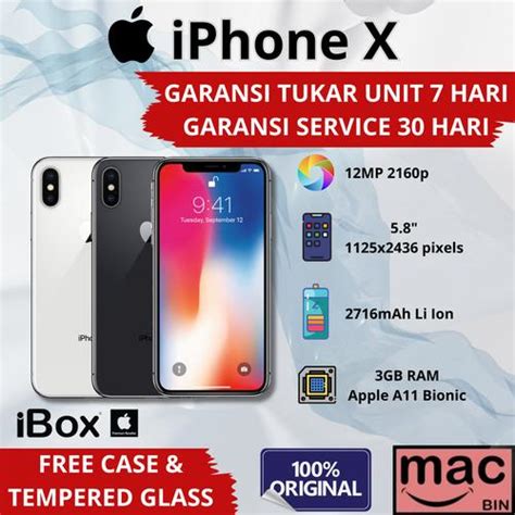 Jual Ibox Apple Iphone X Gb Gb Garansi Resmi Second Original Ibox Gb Kota