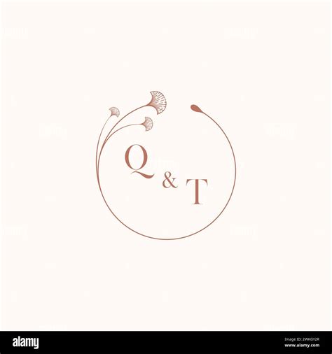 QT Wedding Monogram Logo Designideas As Inspiration Stock Vector Image Art Alamy