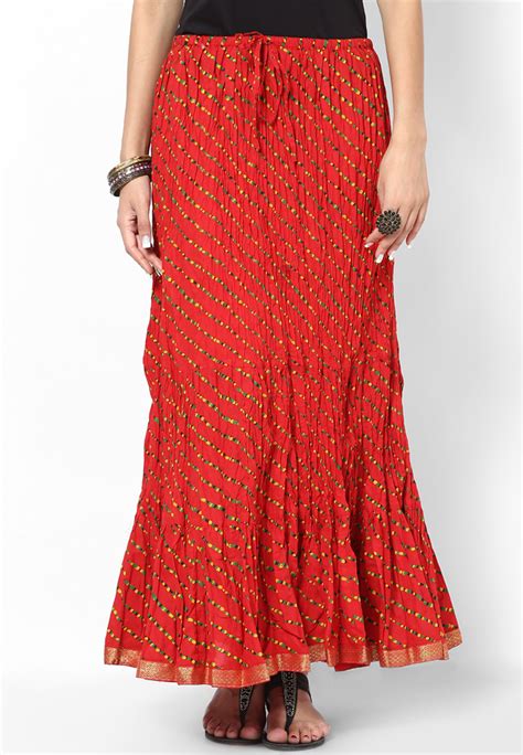 Buy Rajasthani Sarees Nice Cotton Lehariya Printed Long Skirt Online