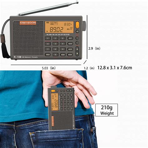 SIHUADON R108 Radio AM FM de onda corta LW MW AIR Band...B08HCYYW88 ...