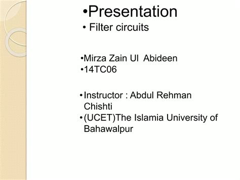 Applications Of Rlc Circuits Pptx