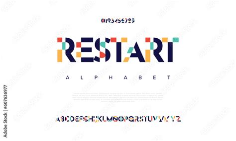 Restart Abstract Digital Technology Logo Font Alphabet Minimal Modern