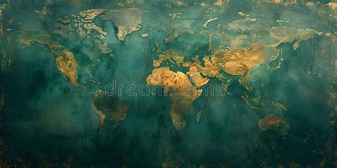 Digital Terra Firma A Minimalist Map Canvas Stock Illustration