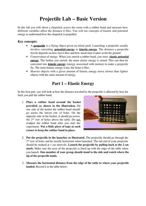 Pdf Projectile Lab Basic Version Dokumen Tips