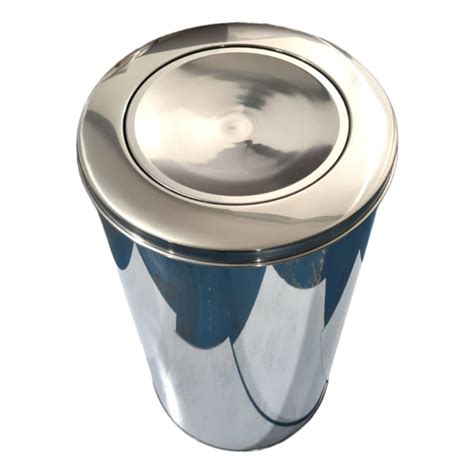 Lixeira 30 Litros Basculante Flip Top Inox Banheiro Cozinha