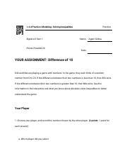 1 4 4 Practice Modeling Solving Inequalities Pdf 1 4 4 Practice Modeling Solving