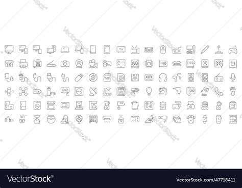 Electronics Line Icons Royalty Free Vector Image