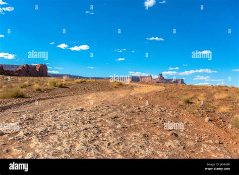 Off Road Vehicle Views Of Moab Utah Trails On Bright Sunny Days Stock