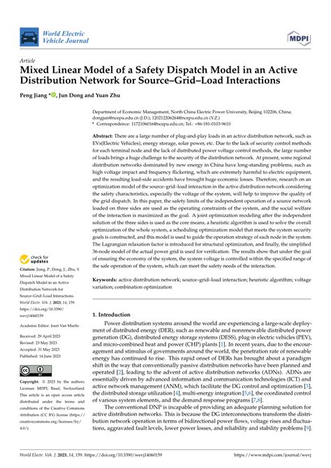 Pdf Mixed Linear Model Of A Safety Dispatch Model In An Active
