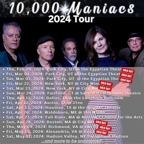 10000 Maniacs Concerts And Live Tour Dates 2024 2025 Tickets Bandsintown